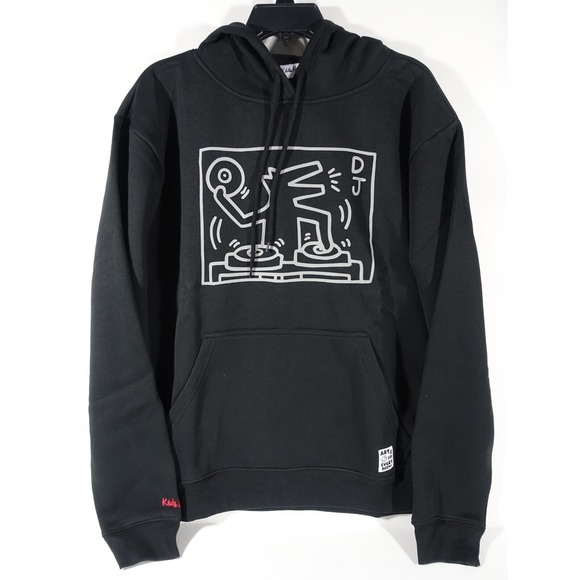 keith haring | Sweaters | Keith Haring Art Dj Dog Graphic Hoodie Men ...